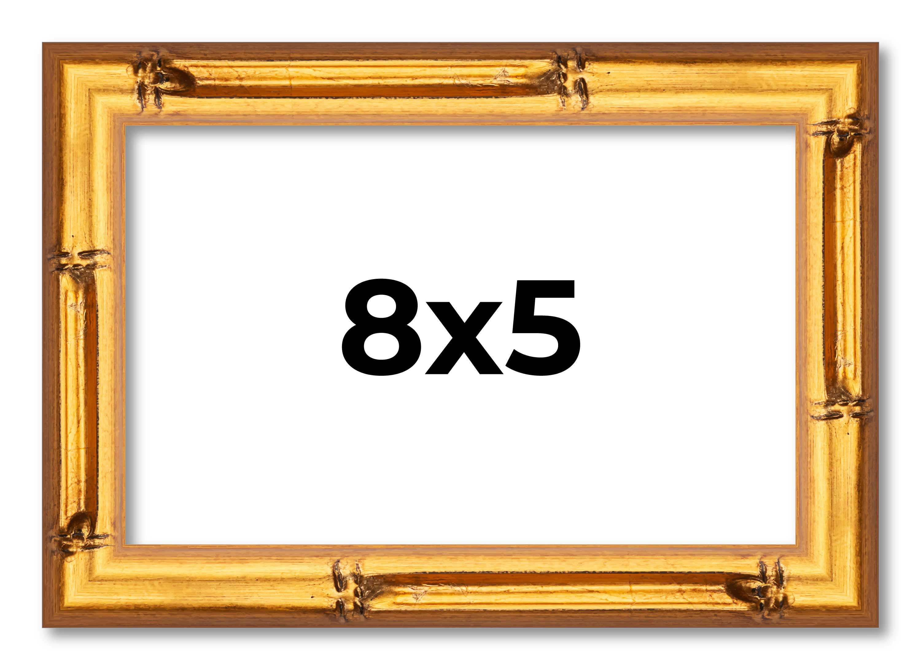 8x5 Frame Gold Bamboo Picture Frame - Complete Modern Photo Frame ...