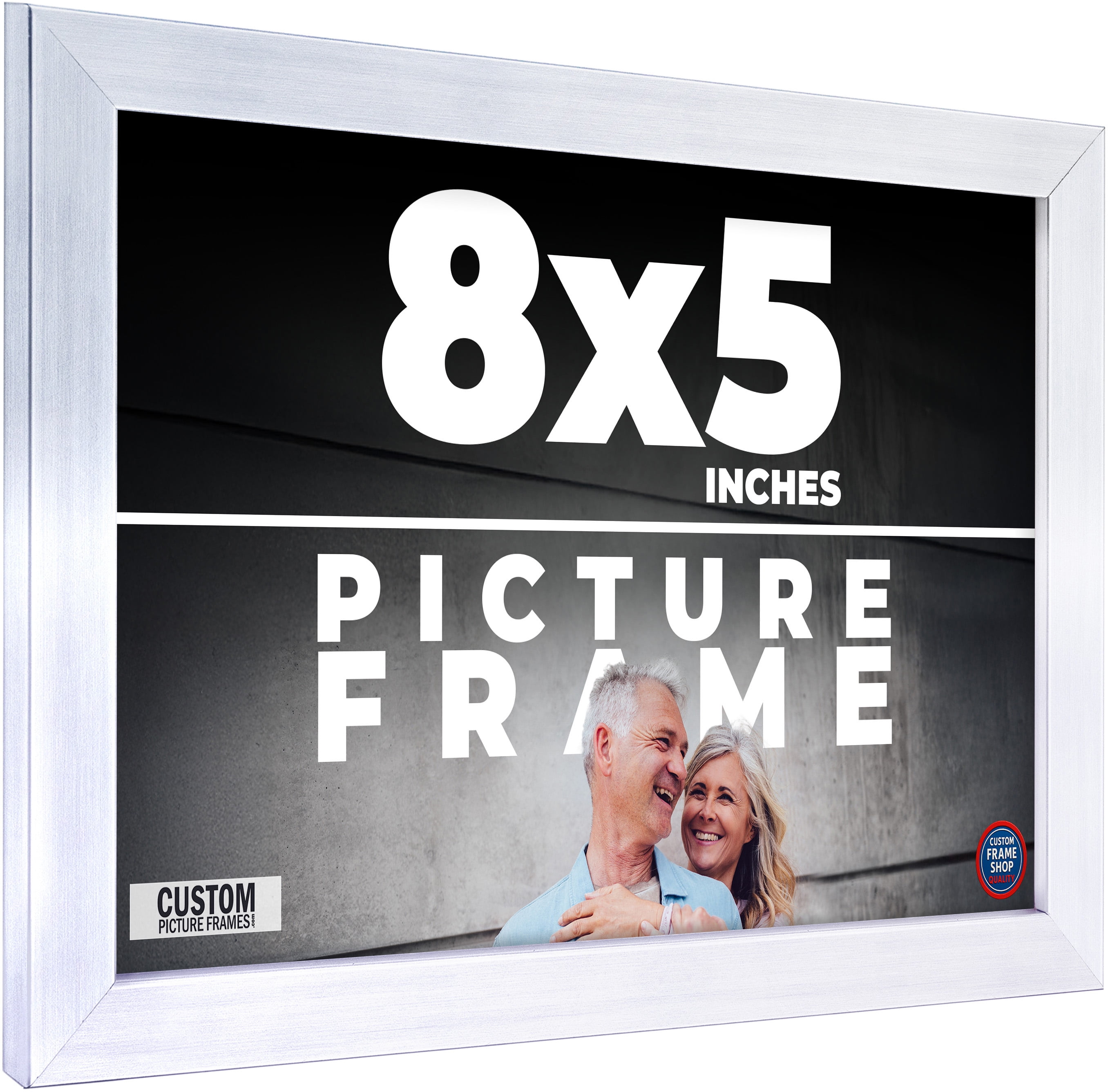 8x5 Frame Silver Real Wood Picture Frame Width 0.75 inches | Interior ...