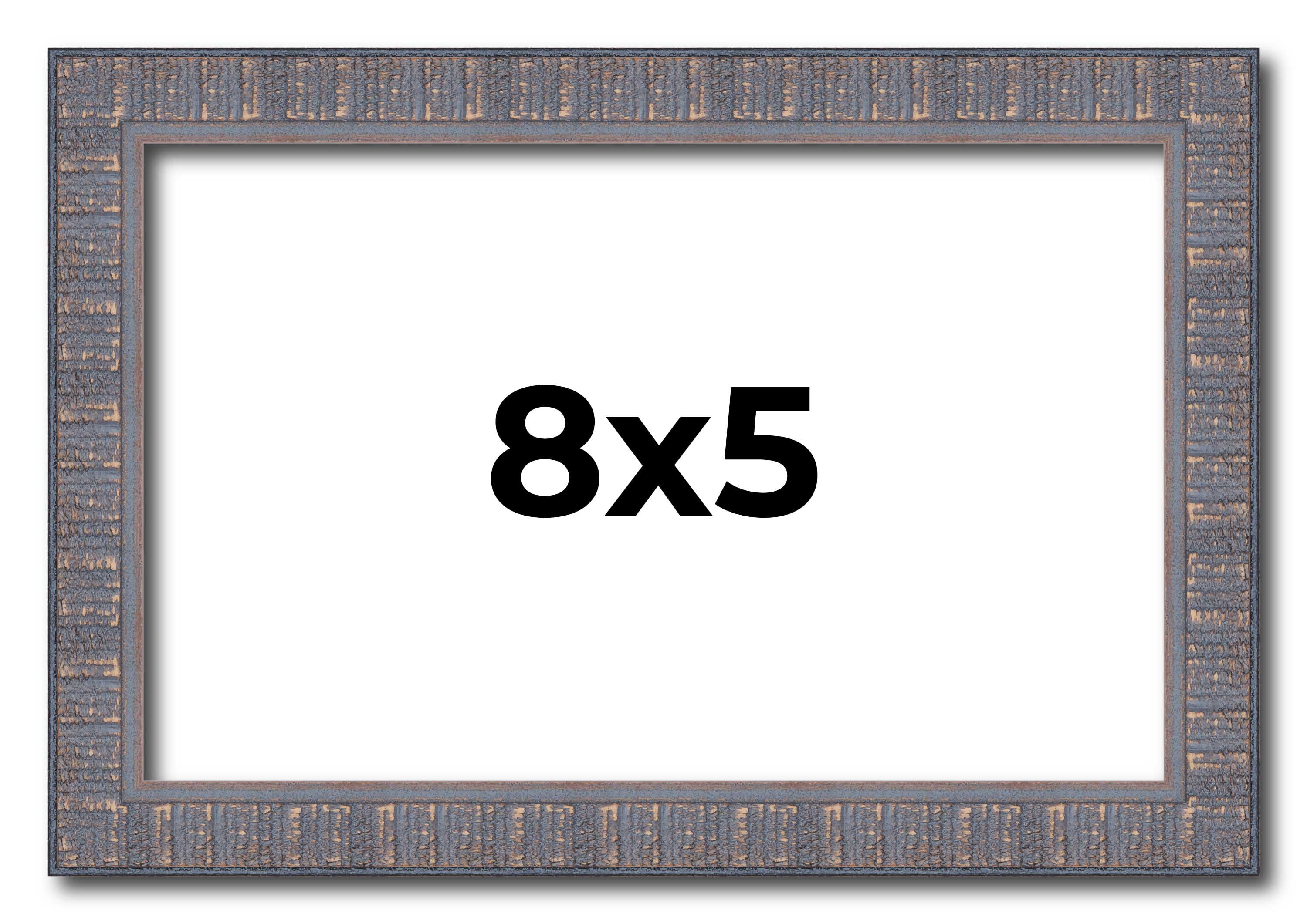 8x5 Frame Slate Blue Distressed Rustic Solid Wood Picture Frame | 0.75 ...