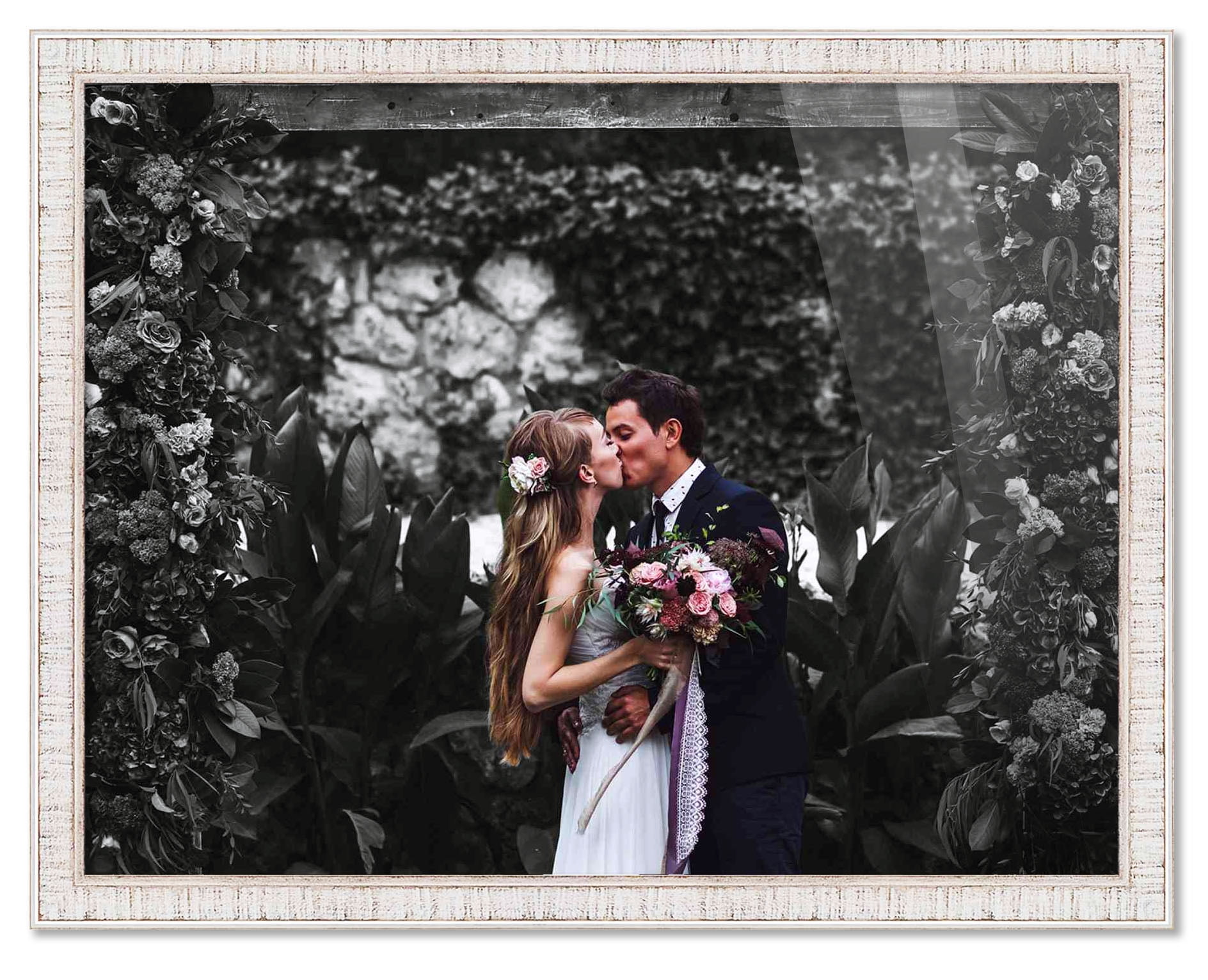 8x5 Frame White Picture Frame - Complete Modern Photo Frame Includes UV ...