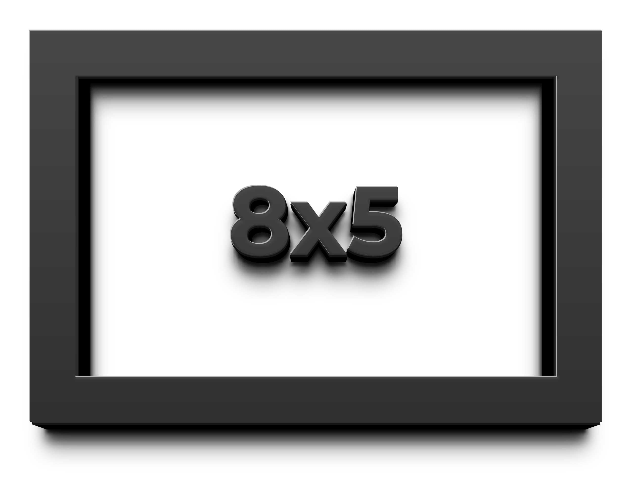 8x5 Shadow Box Frame Black | 1 inches Deep Real Wood Contemporary ...