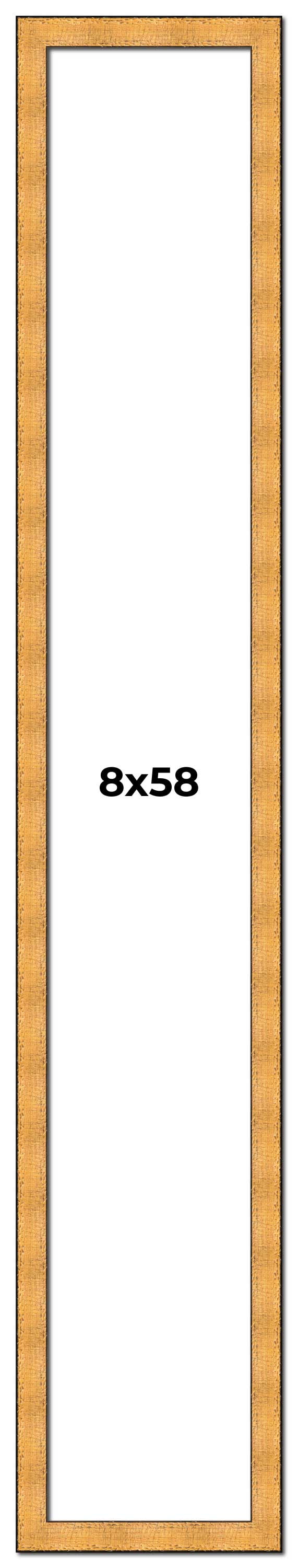 8x58 Frame Gold Rustic Solid Wood Picture Frame | 1.25 Inch Wide ...