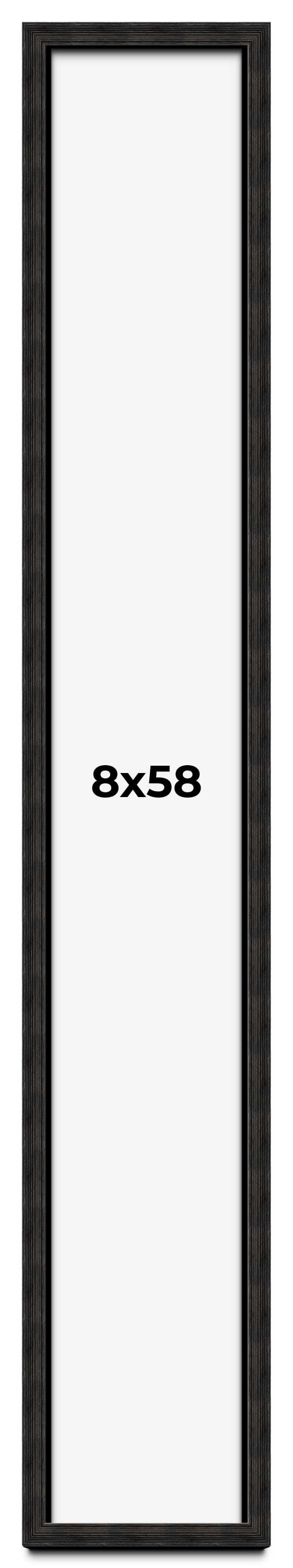 8x58 Shadow Box Black Rustic Barnwood Display Frame | 1.125 Inch Deep ...