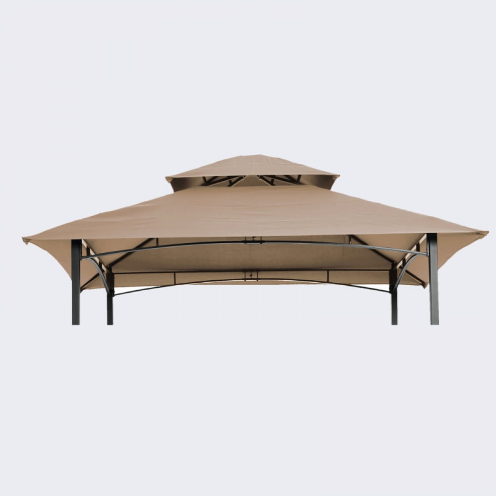 8x5Ft Grill Gazebo Replacement Canopy,Double Tiered BBQ Tent Roof Top ...