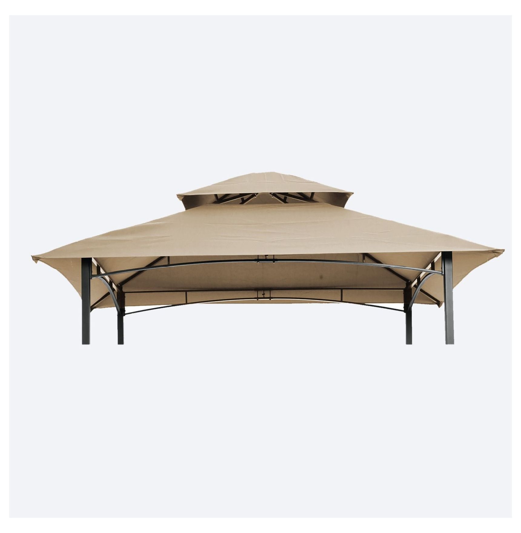 8x5Ft Replacement Canopy Top for BBQ Gazebo Double-Layer BBQ Tent Cover ...