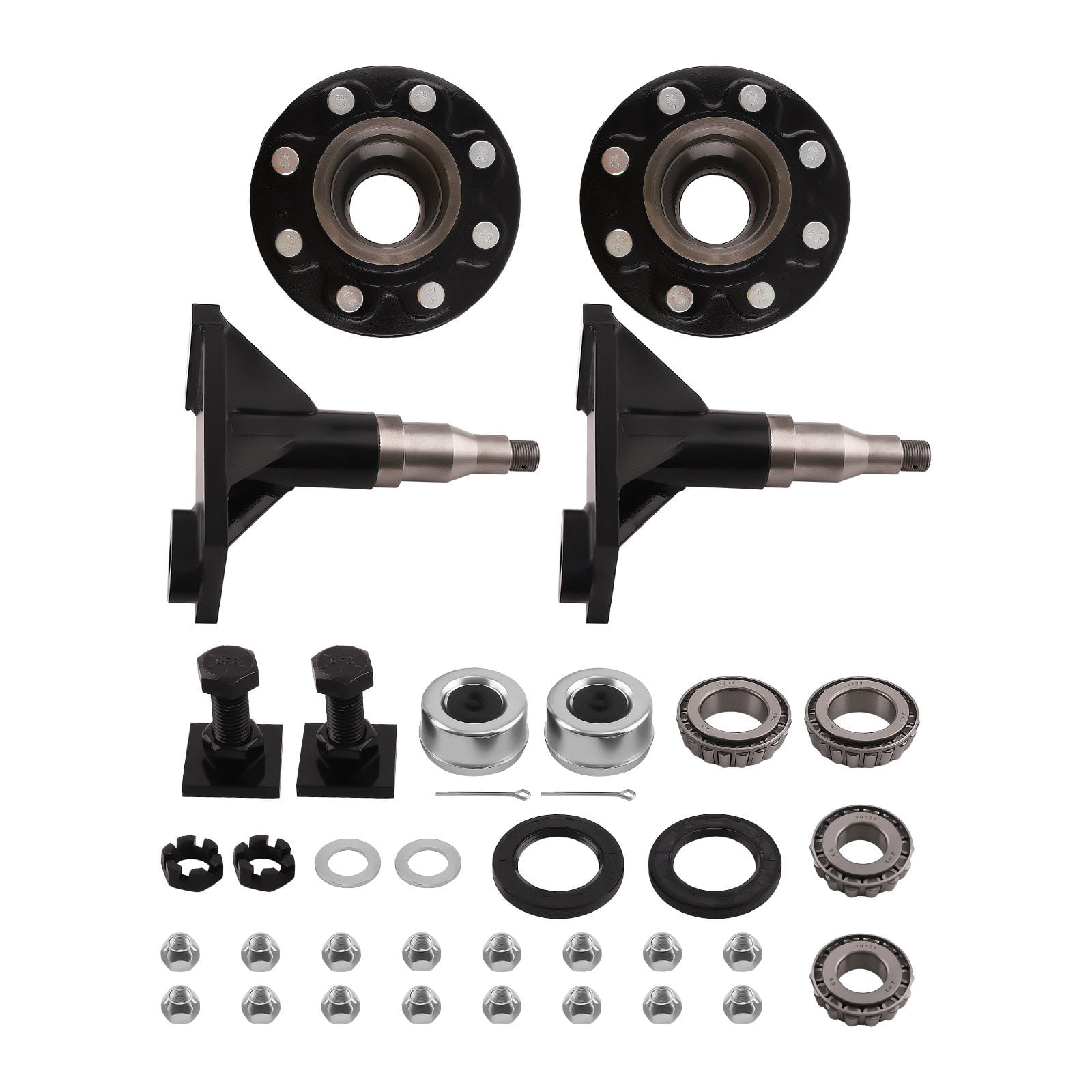 8x6.5 Lug Bolt On Wheel Hub Spindle Kit - Steel & Cast Iron - QT600-3 ...