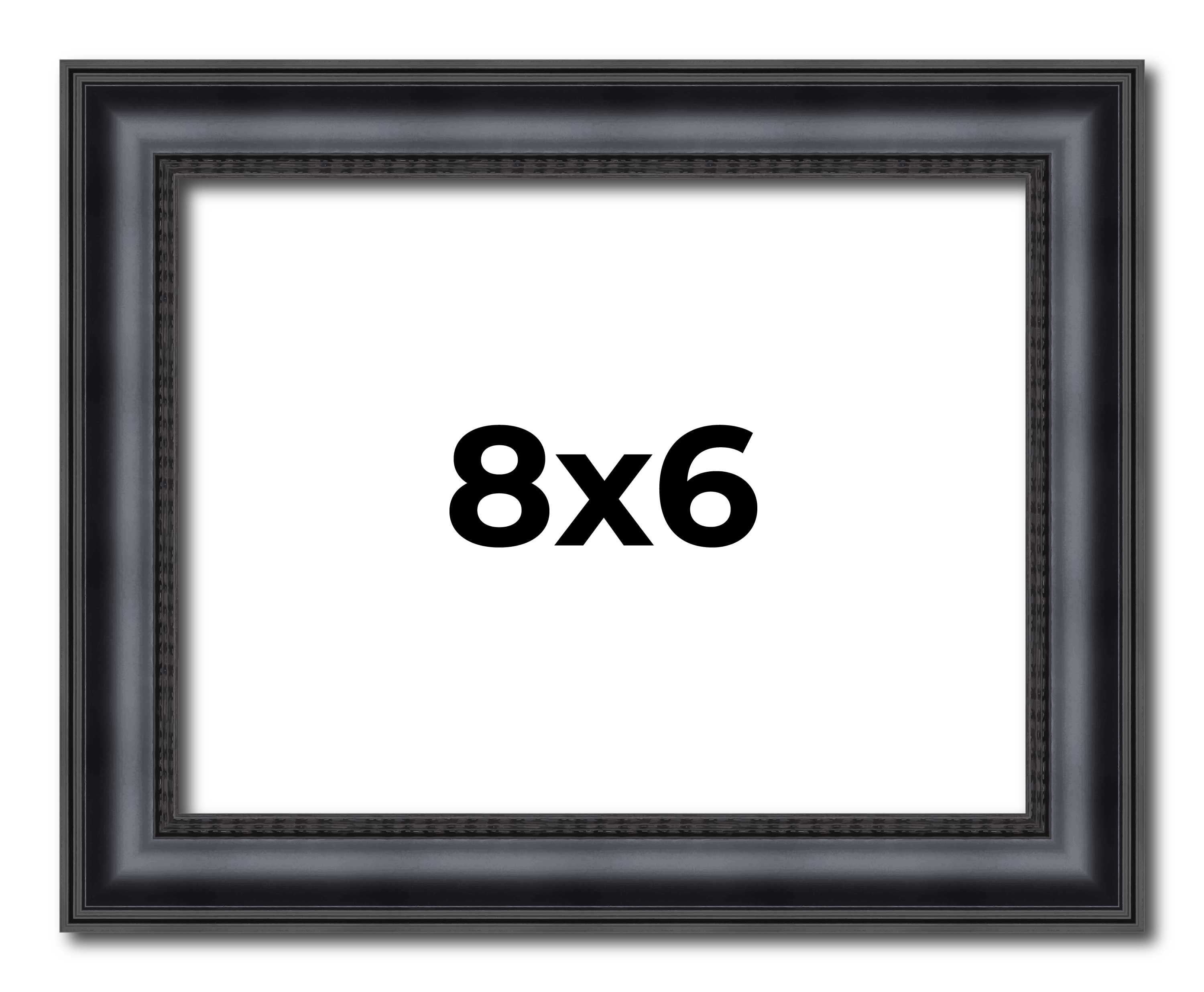 8x6 Frame Black Real Wood Picture Frame Width 1.25 inches | Interior ...