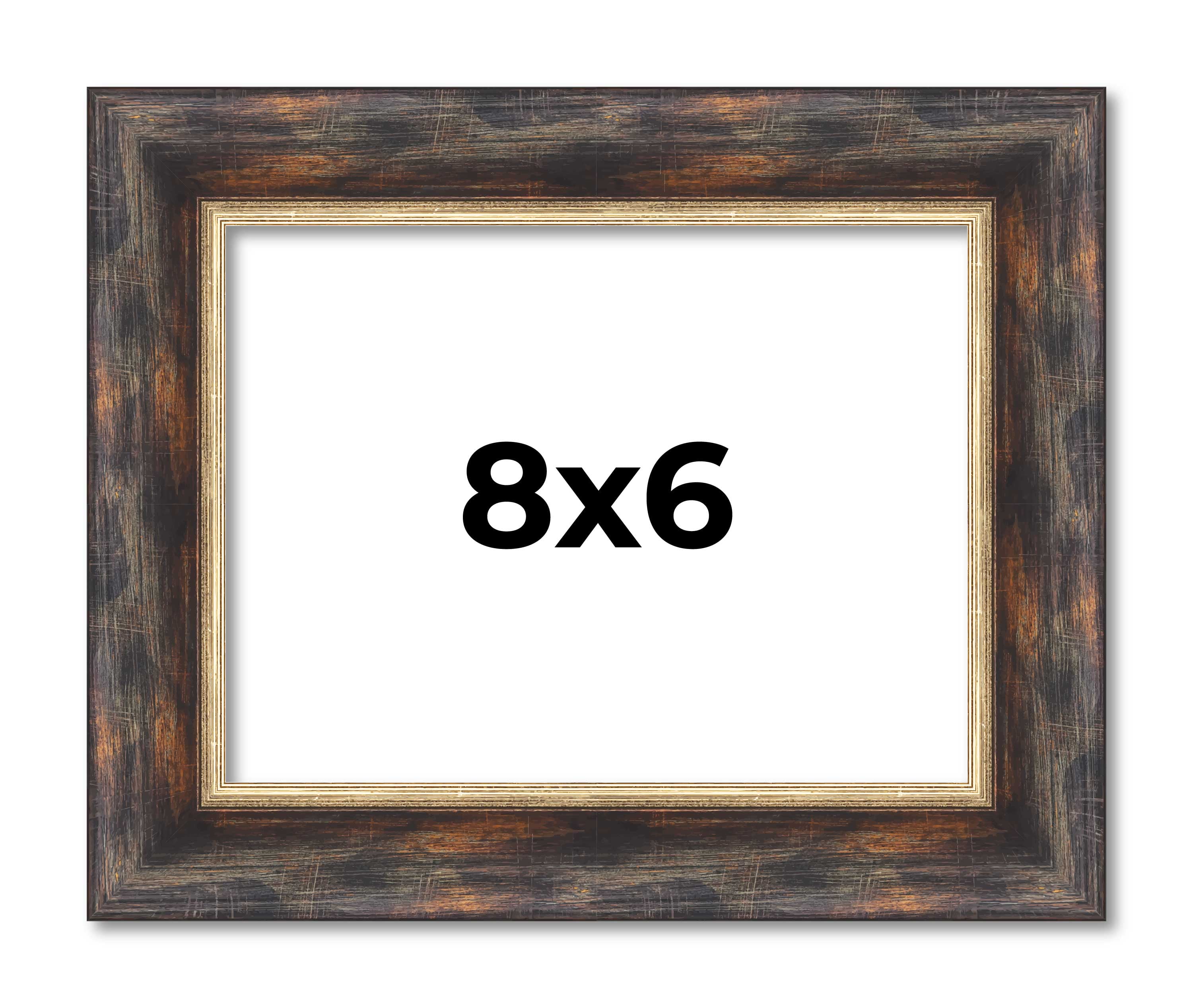 8x6 Frame Gold Real Wood Picture Frame Width 1.5 inches | Interior ...
