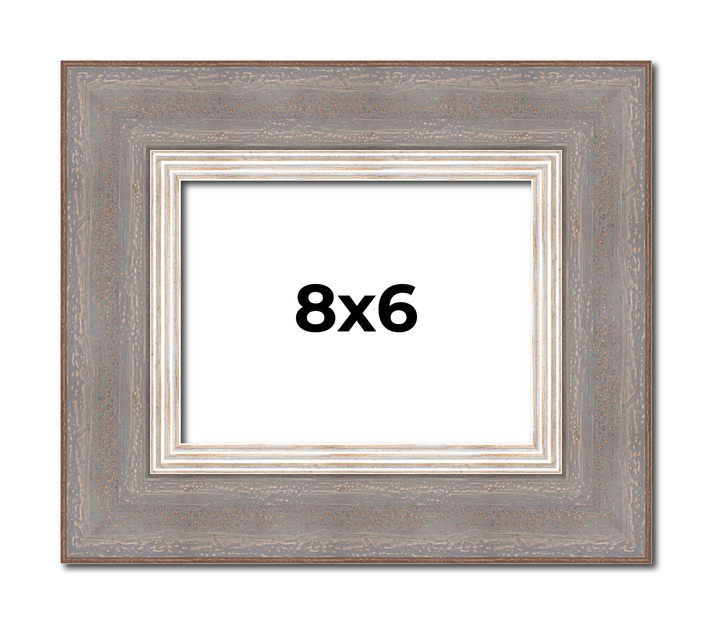 8x6 Frame Grey Real Wood Picture Frame Width 2.75 Inches | Interior ...