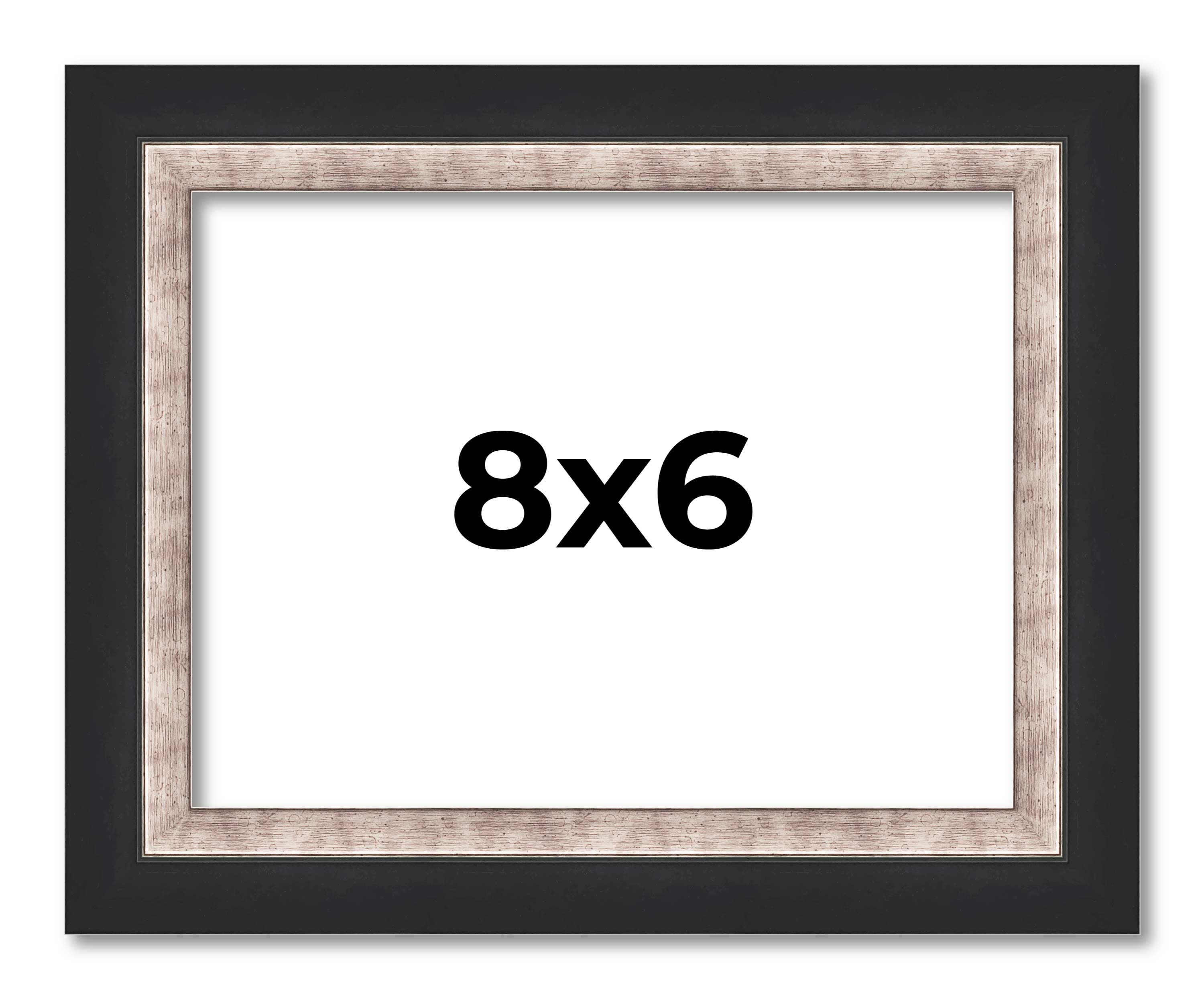 8x6 Frame Silver Real Wood Picture Frame Width 1.25 Inches | Interior ...