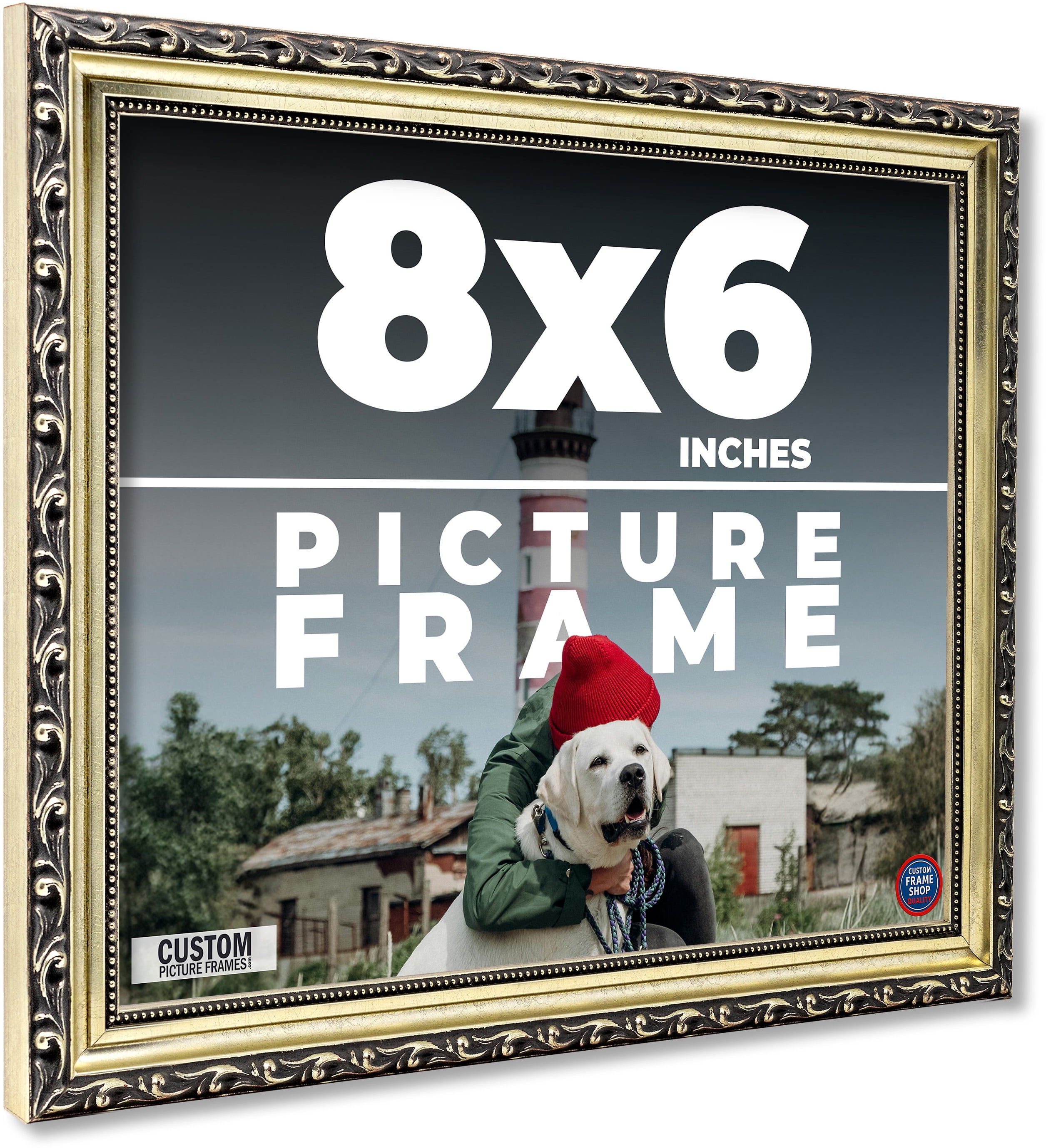 8x6 Frame Silver Solid Wood Picture Frame Width 1.125 Inches | Interior ...