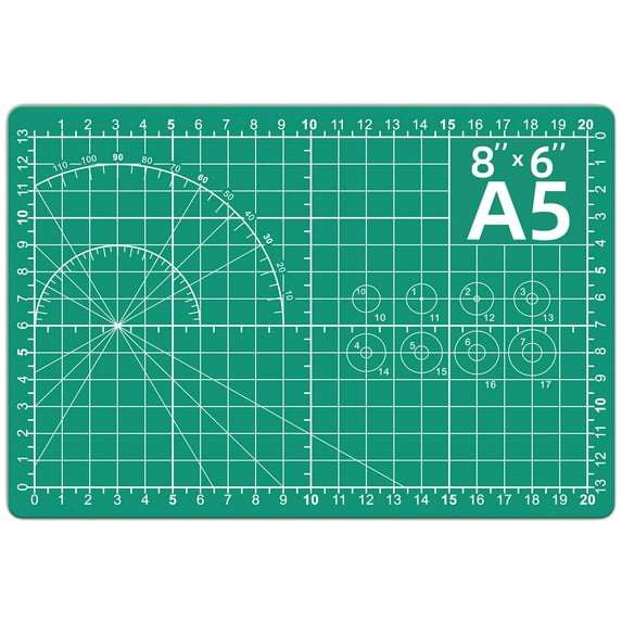 8x6 Inches Rotary Cutting Mat, Self Healing A5 Craft Mat for Fabric ...