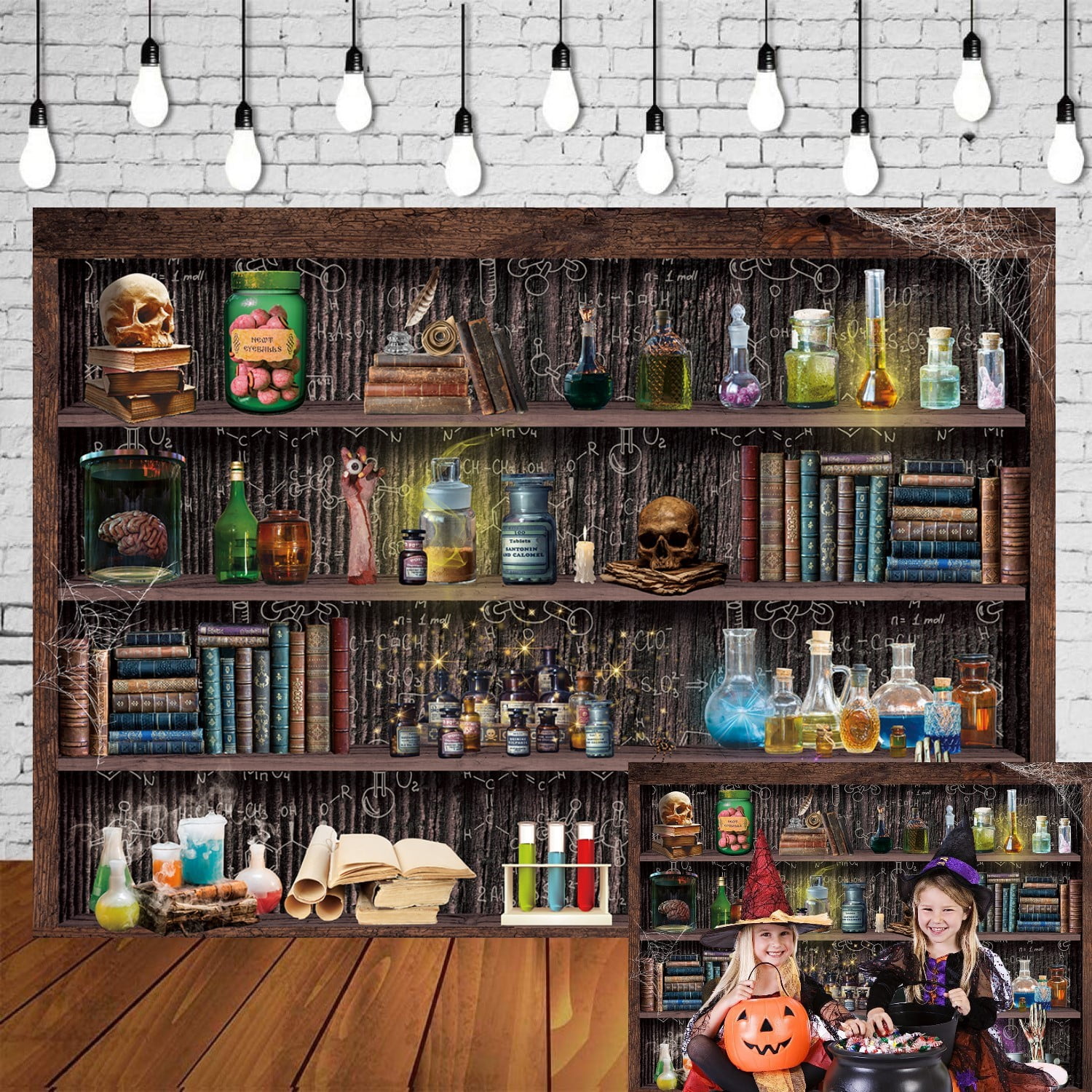 8x6FT Halloween Backdrop Mad Scientist Laboratory Backdrop Vinyl Magic ...