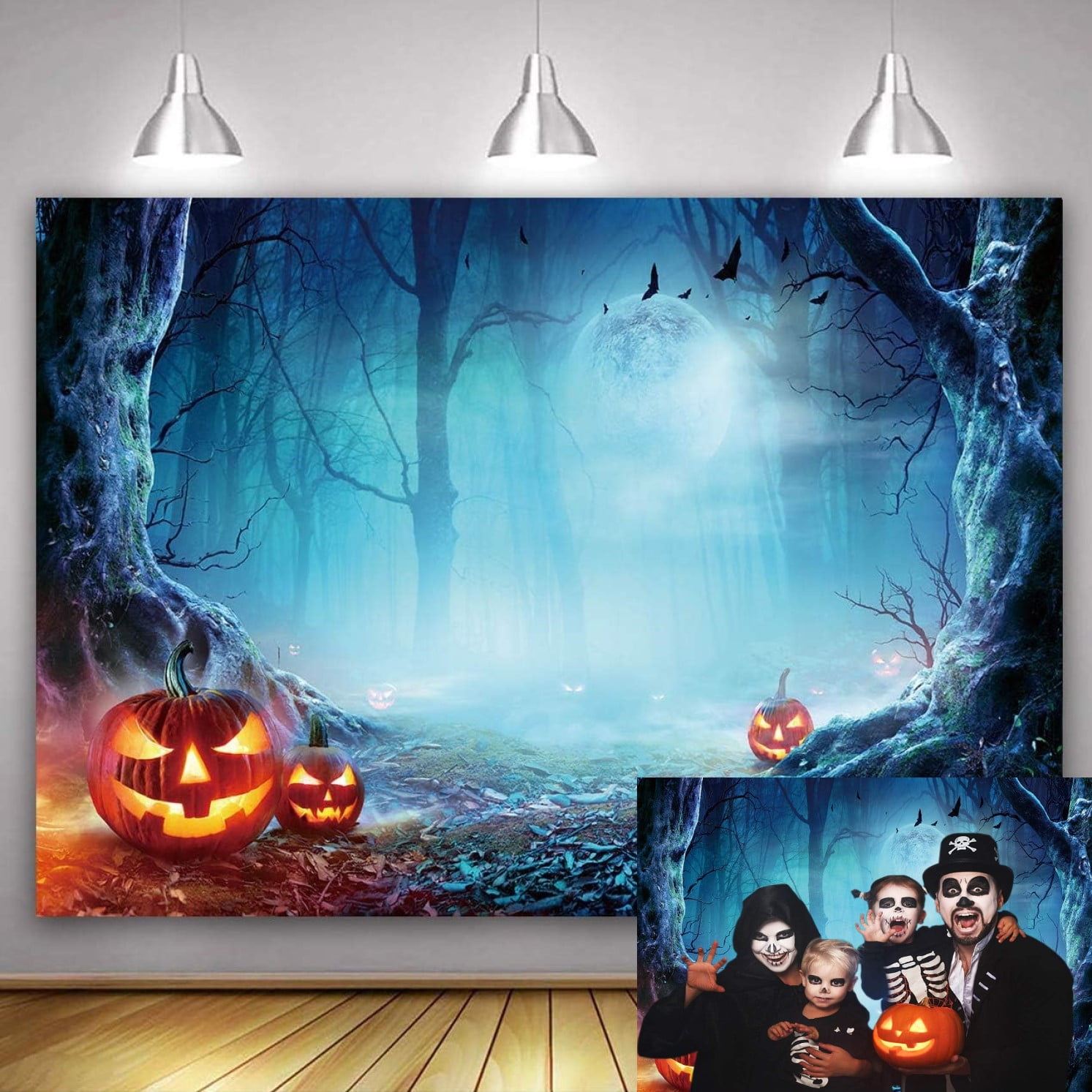 8x6FT Halloween Decoration Horror Halloween Party Photography Backdrop ...