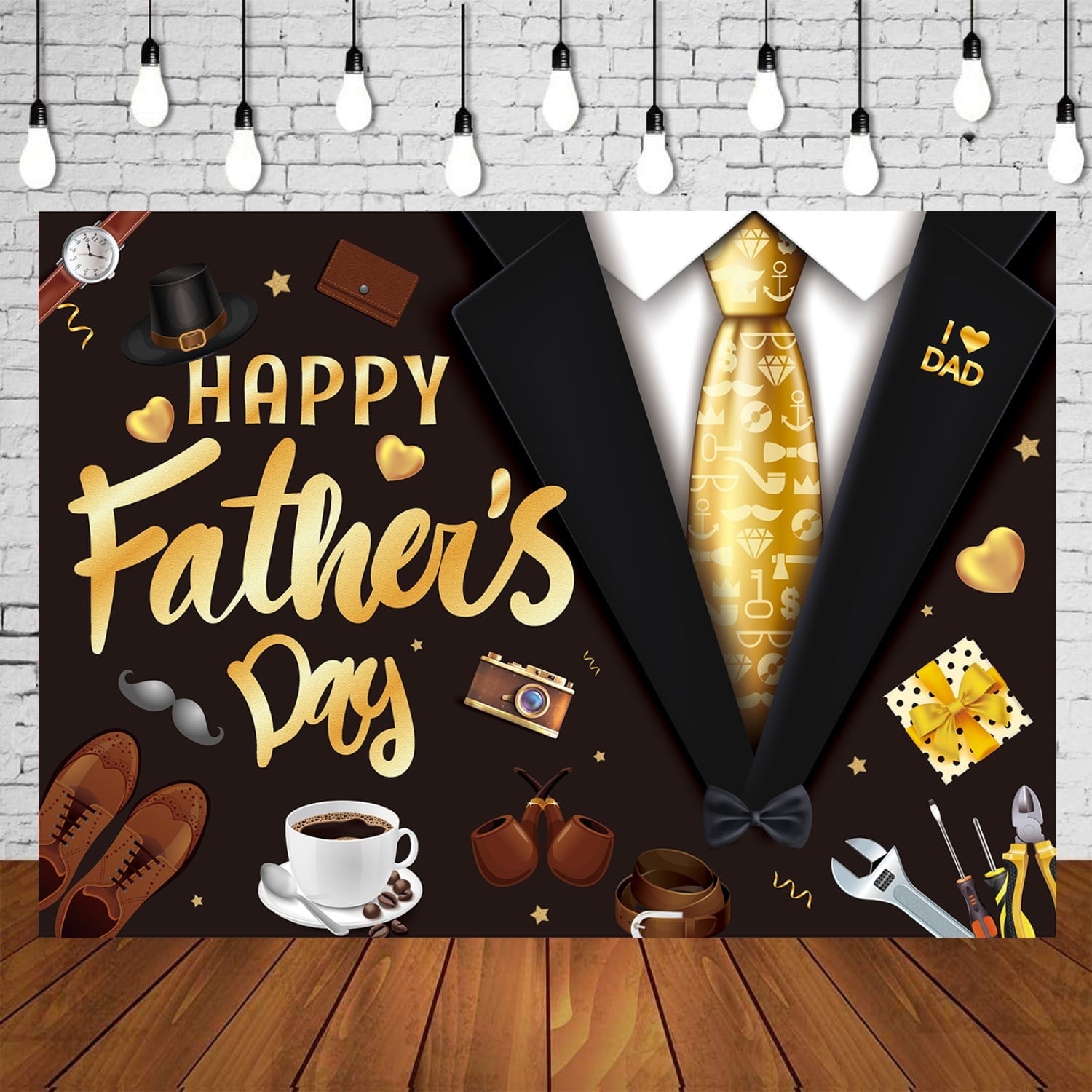 8x6FT Happy Father's Day Backdrop I Love Dad Photography Background ...