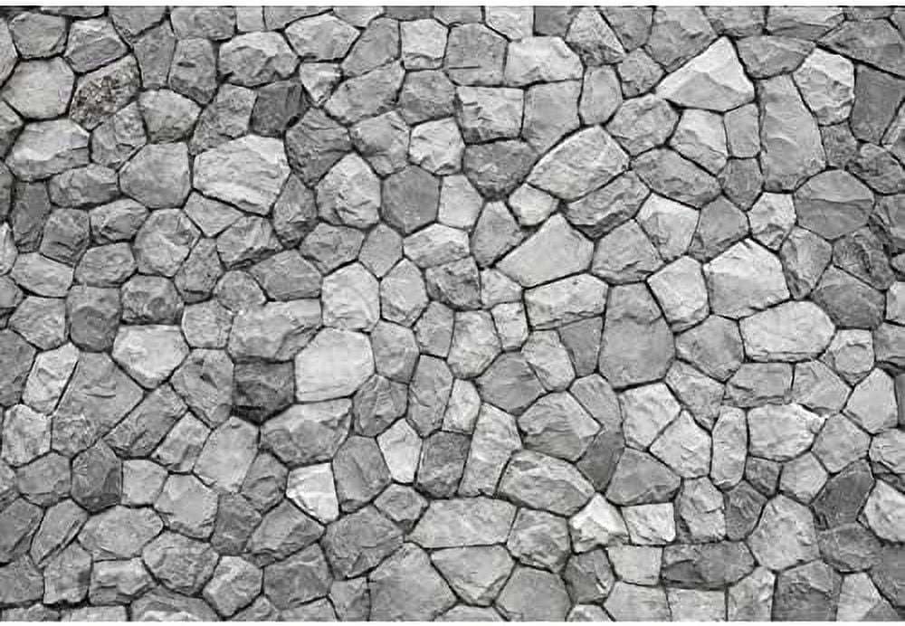 8x6FT Rustic Grey Brick Wall Polyester Backdrop Vintage Irregular Stone ...