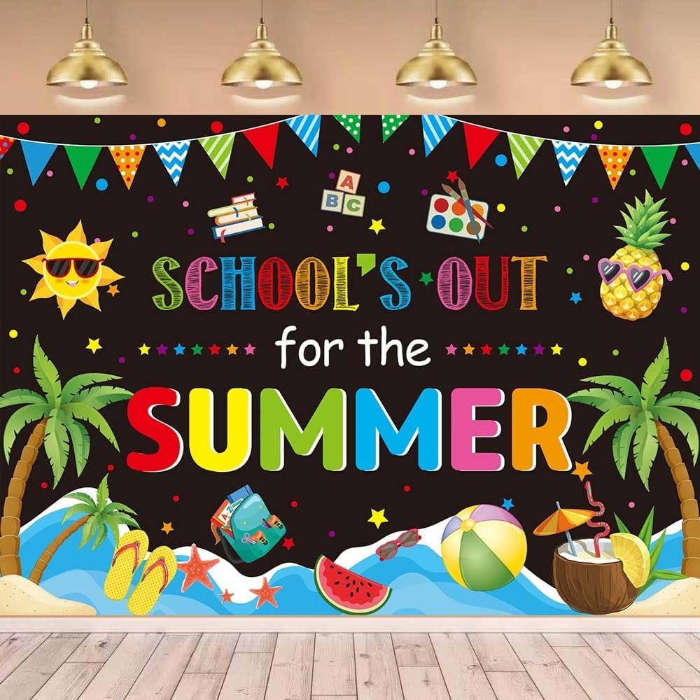 8x6FT School's Out of The Summer Background End of School Year Party ...