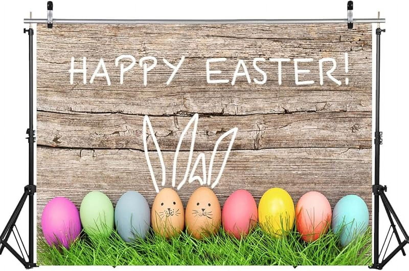 8x6FT Spring Happy Easter Theme Photography Backdrop Easter Backdrop ...