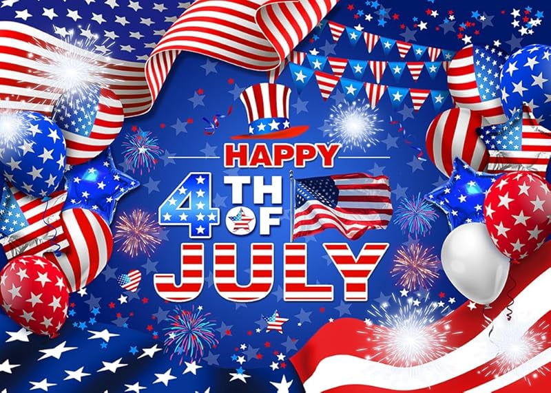 8x6ft American Flag Backdrop Independence Day Background for ...