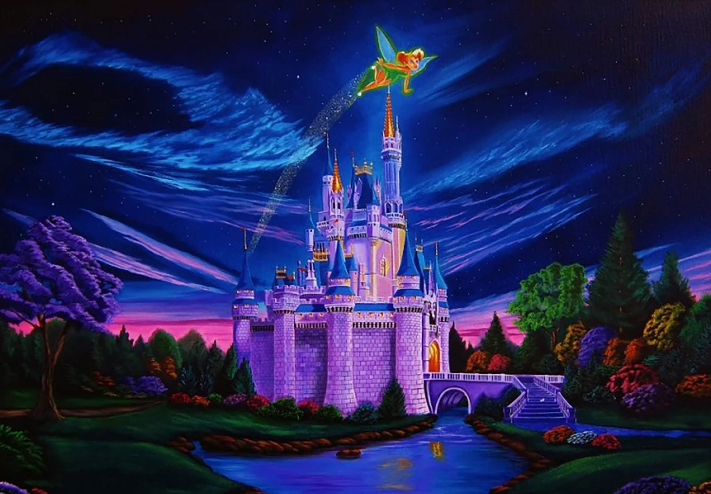 8x6ft Fabric Happy Birthday Magic Princess s Photography Dream Castle ...