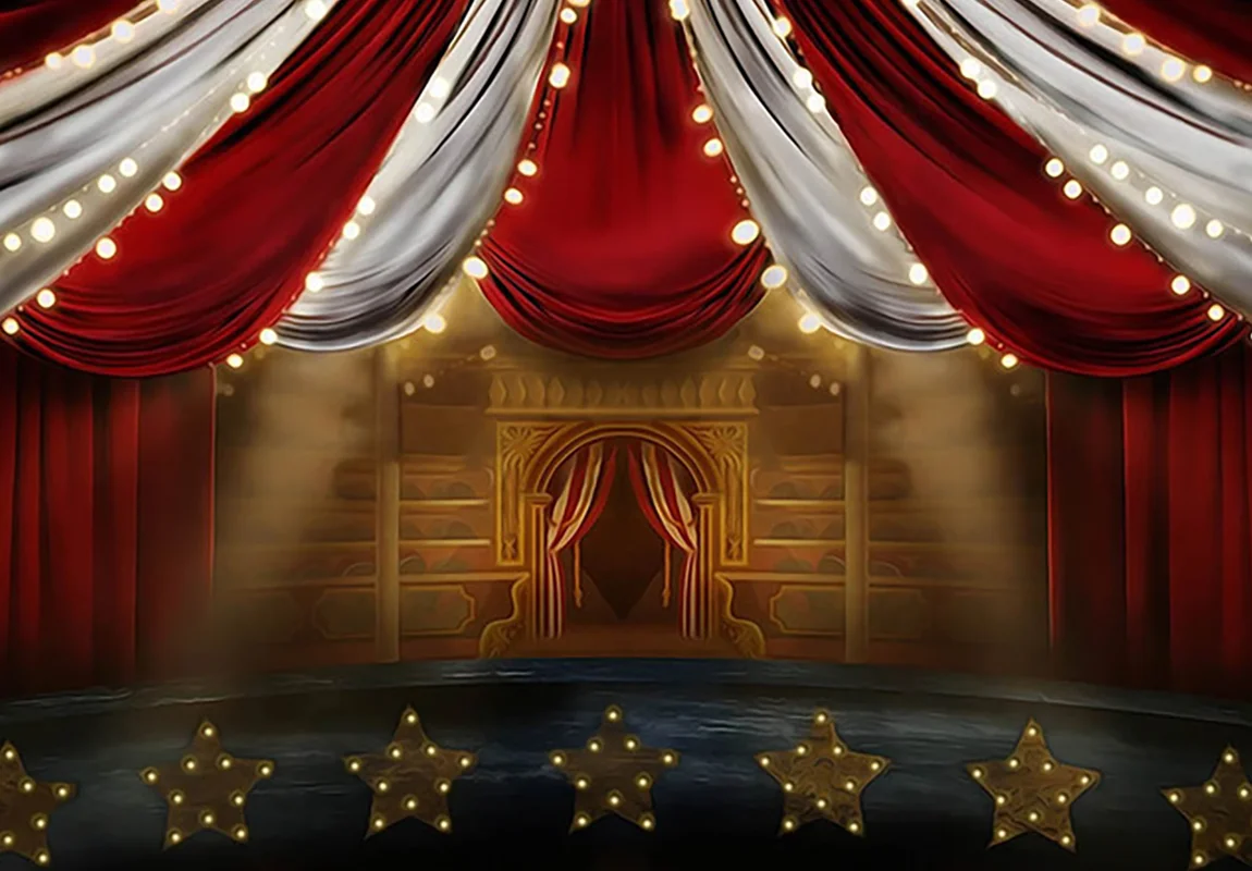 8x6ft Fabric Red Circus Tent Backdrop Birthday Photography Carnival ...