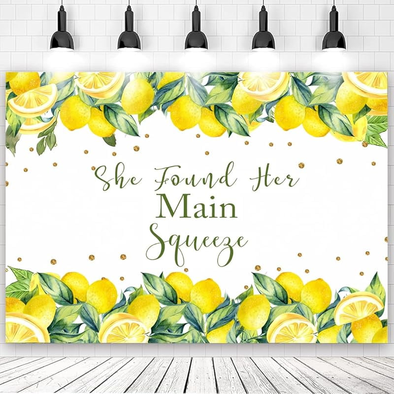 8x6ft She Found Her Main Squeeze Photography Backdrop Lemon Theme Bride ...