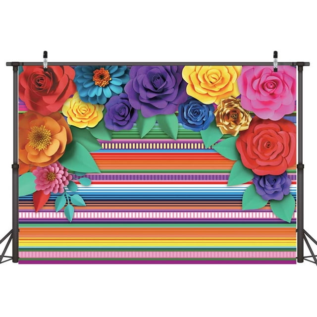 8x6ft Mexican Fiesta Backdrop Fiesta Background Drop Cinco De Mayo ...