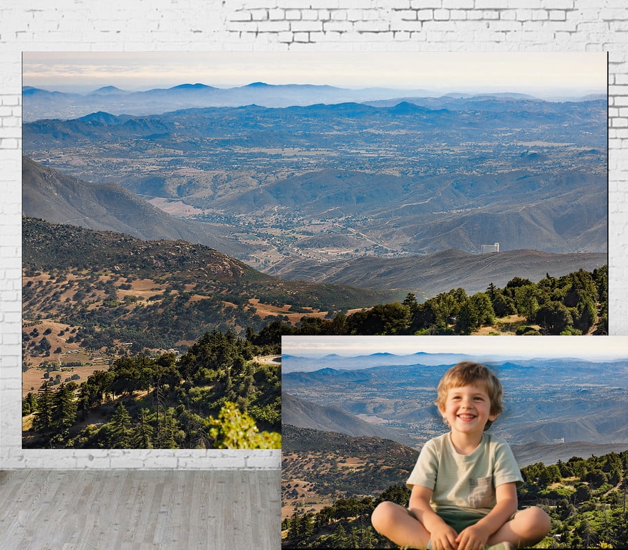 8x6ft Outdoor Background Layered Mountain Ranges Valley Winding Road ...