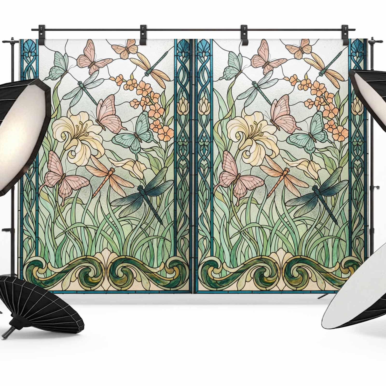 8x6ft Photo Backdrop, Animal Flowers Soft Polyester Backdrop Curtains ...