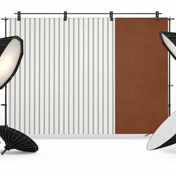 8x6ft Photo Backdrop, Boho Brown Leather Texture Soft Polyester ...