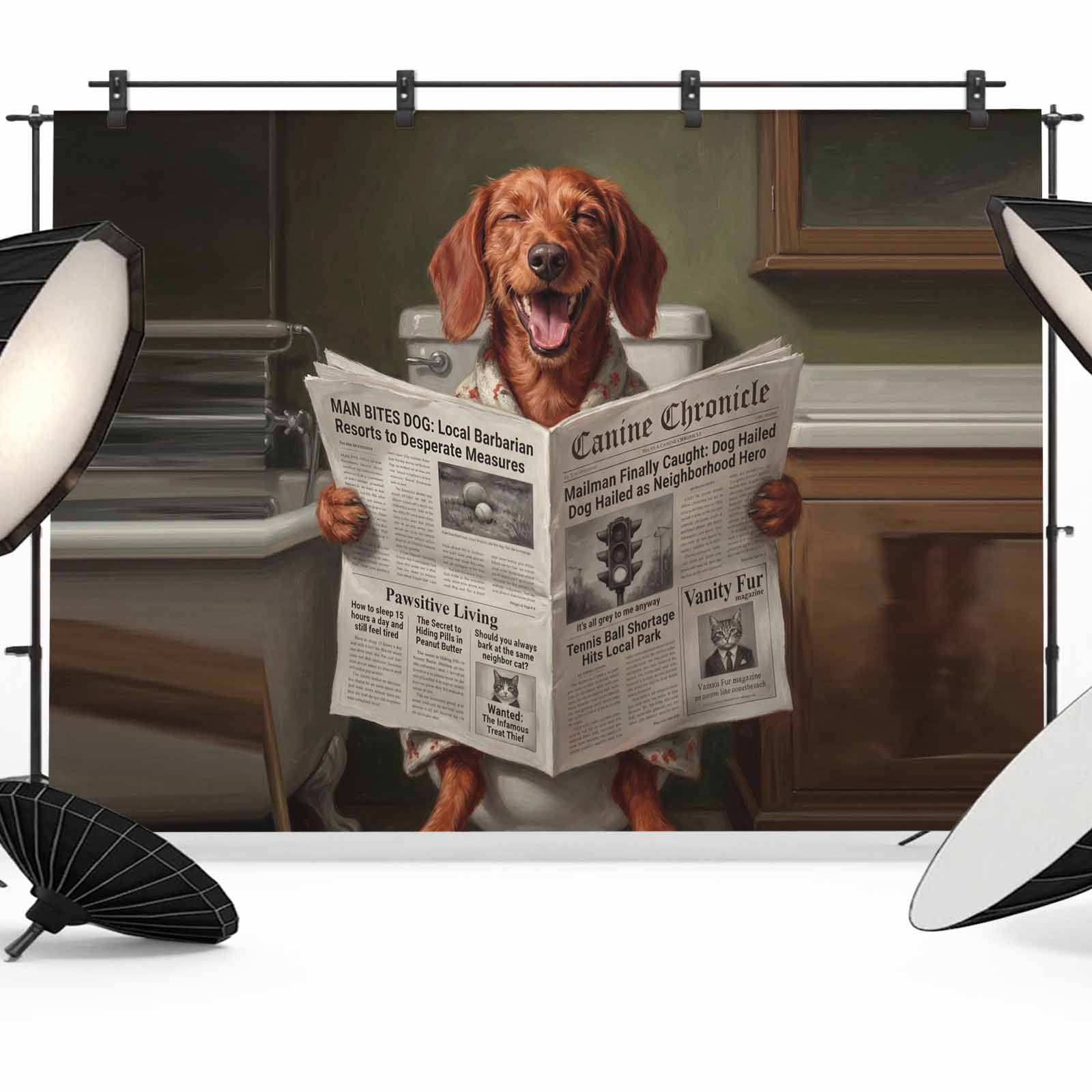 8x6ft Photo Backdrop, Cute Puppy Soft Polyester Backdrop Curtains ...