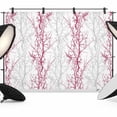 8x6ft Photo Backdrop, Red Grey Branch Soft Polyester Backdrop Curtains ...