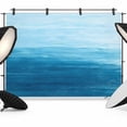 8x6ft Photo Backdrop, Sky Blue Ombre Soft Polyester Backdrop Curtains ...