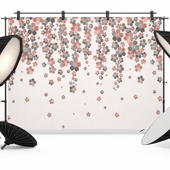 8x6ft Photo Backdrop, Spring Floral Soft Polyester Backdrop Curtains ...