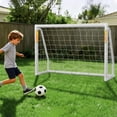 8x6ft Soccer Goals, Foldable PVC Full Size Soccer Goal for Backyard ...