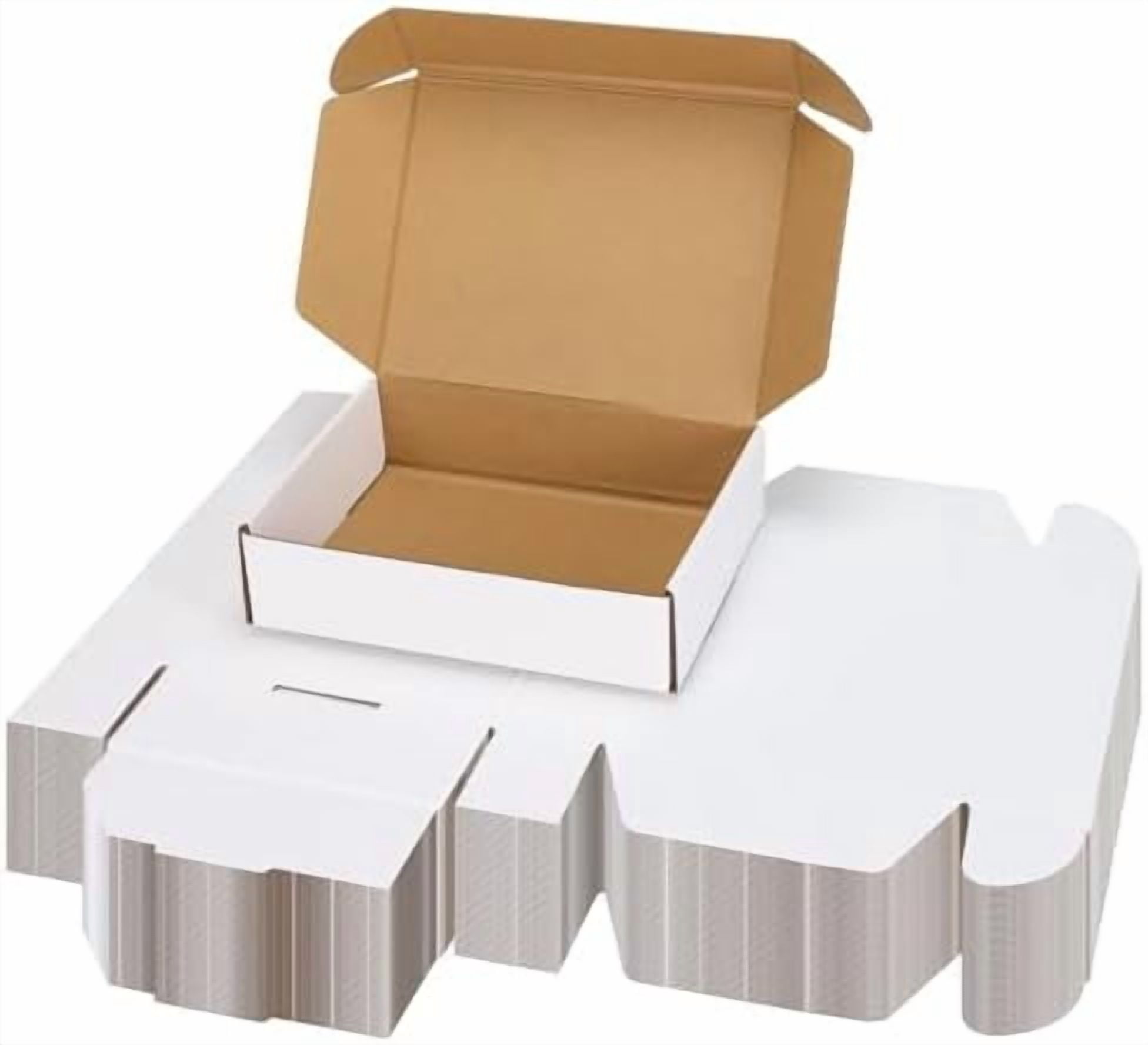 8x6x2 Inch Shipping Boxes 50 Pack White, Tab Lock Tuck Top Mailer Boxes ...