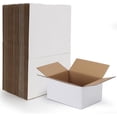 8x6x4 Shipping Boxes Set of 40, White Corrugated Cardboard Mailer Box ...