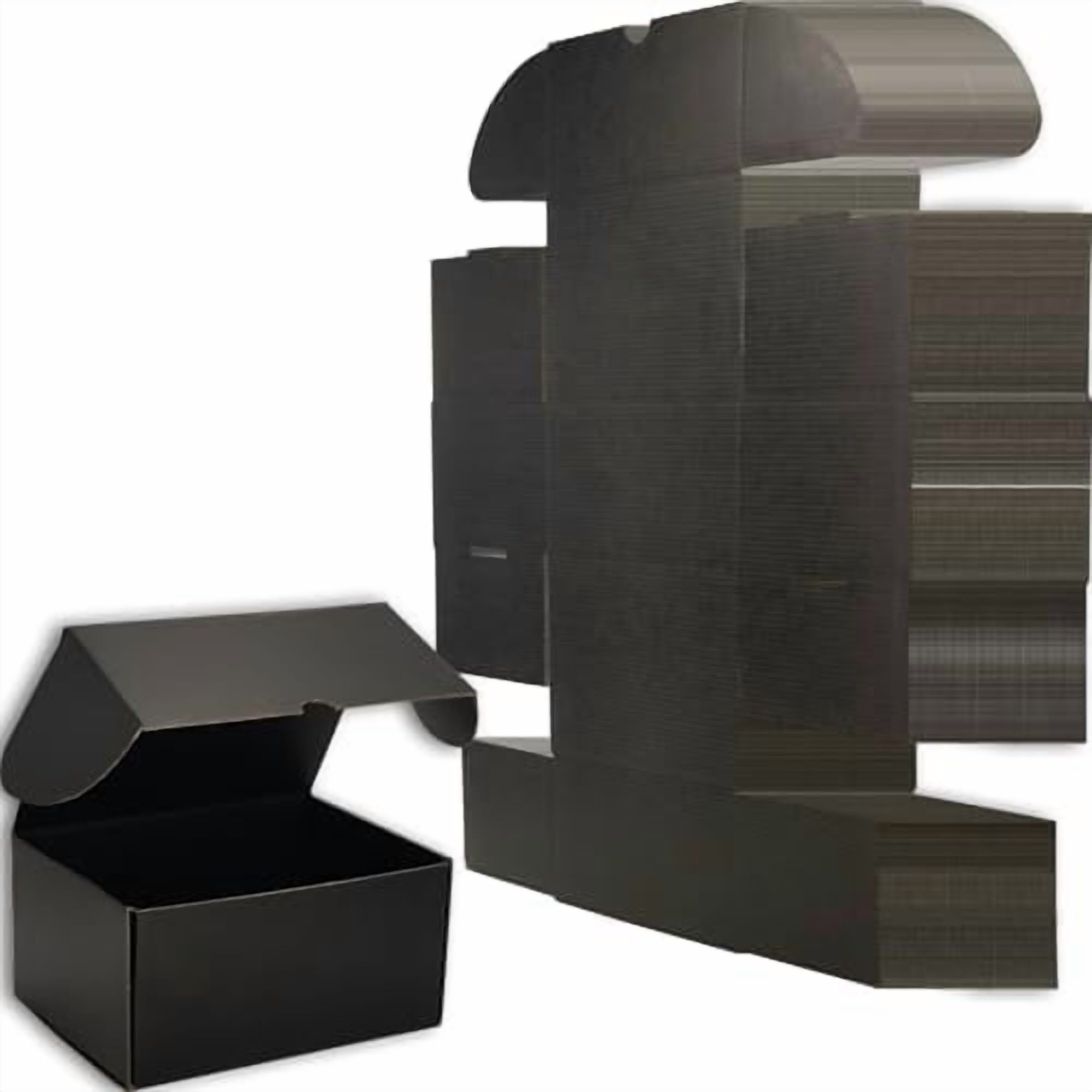 8x6x4 inches Small Shipping Boxes Set of 25 - Black Mailer Corrugated ...