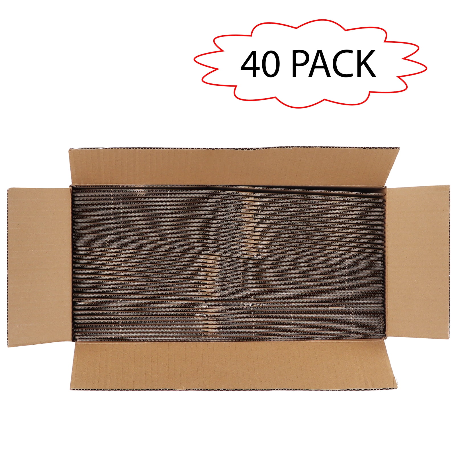 8x6x6 White Shipping Boxes Set of 40, Small Corrugated Cardboard Boxes ...