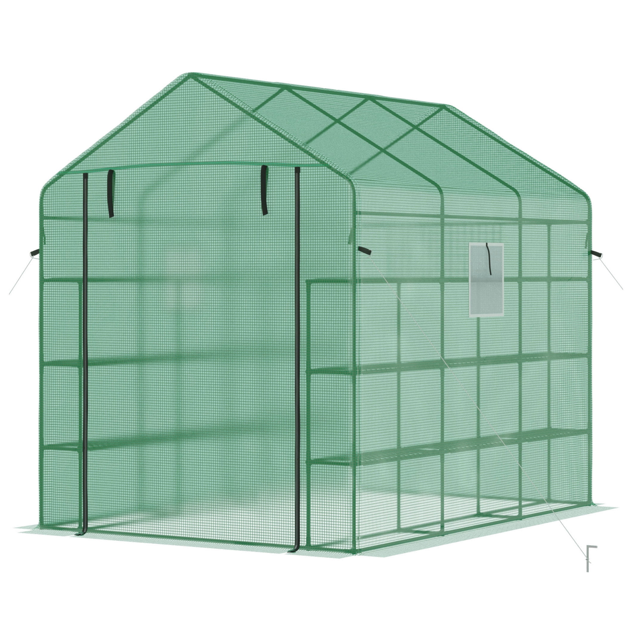 8x6x7ft Greenhouse - Walk-In Garden Greenhouse with Door, Windows ...