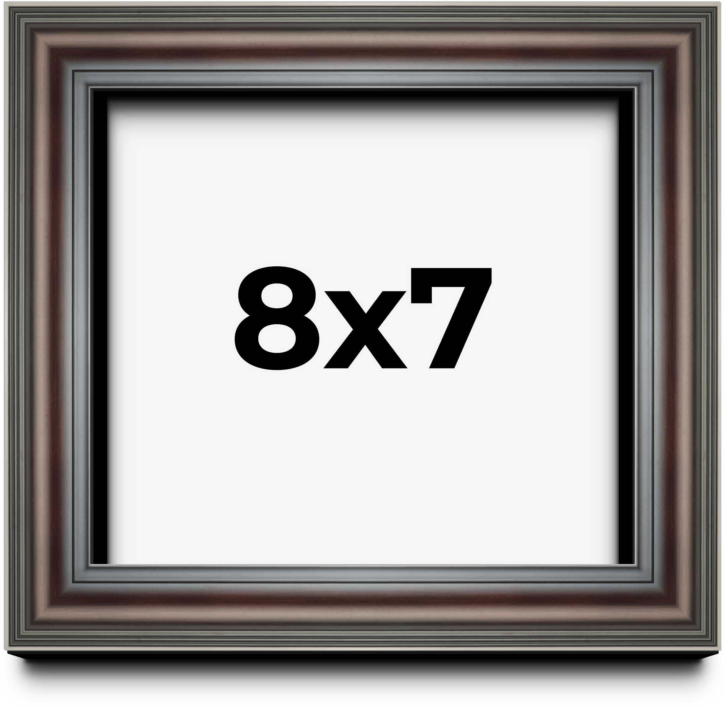 8x7 Shadow Box Frame Brown Cherry | 2.625 Inches Deep Pine Wood ...