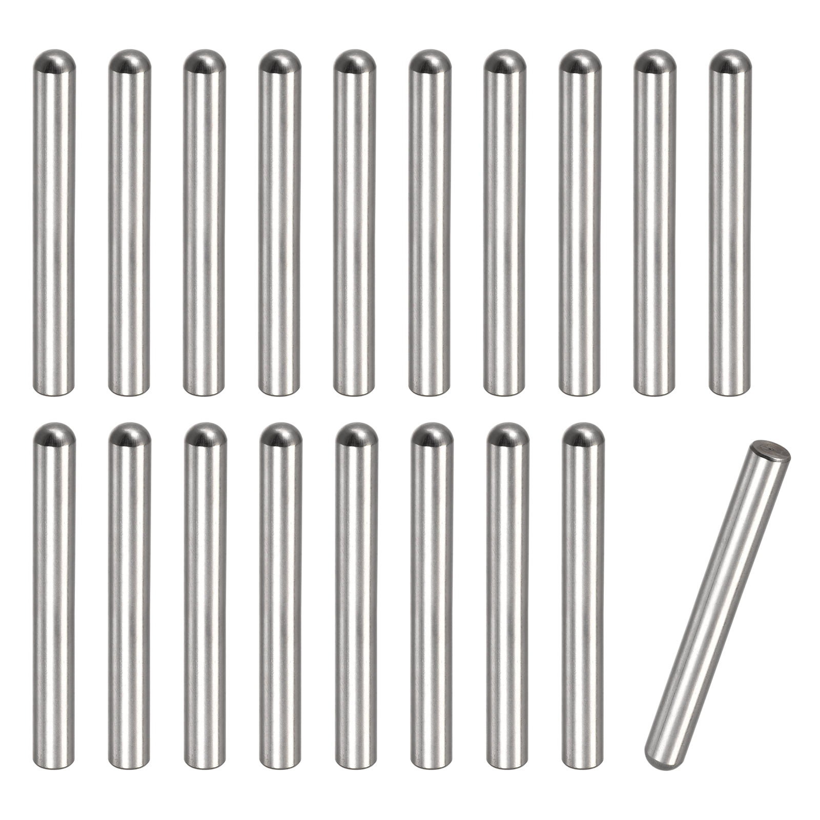 8x70mm Dowel Pins, 20pcs 304 Stainless Steel Round Head Flat Chamfered ...