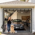 8x7FT Garage Door Screen for Magnetic Screen Garage with Retractable ...