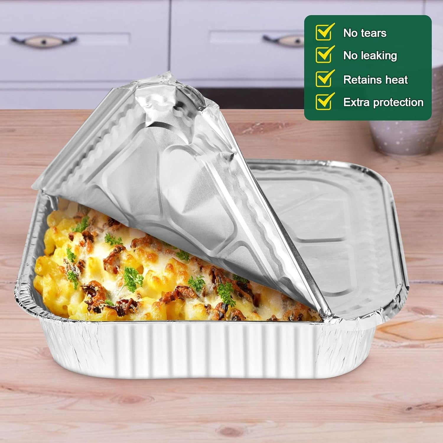 8x8 Aluminum Pans with Lids - 60 Pack Square Disposable Aluminum Foil ...
