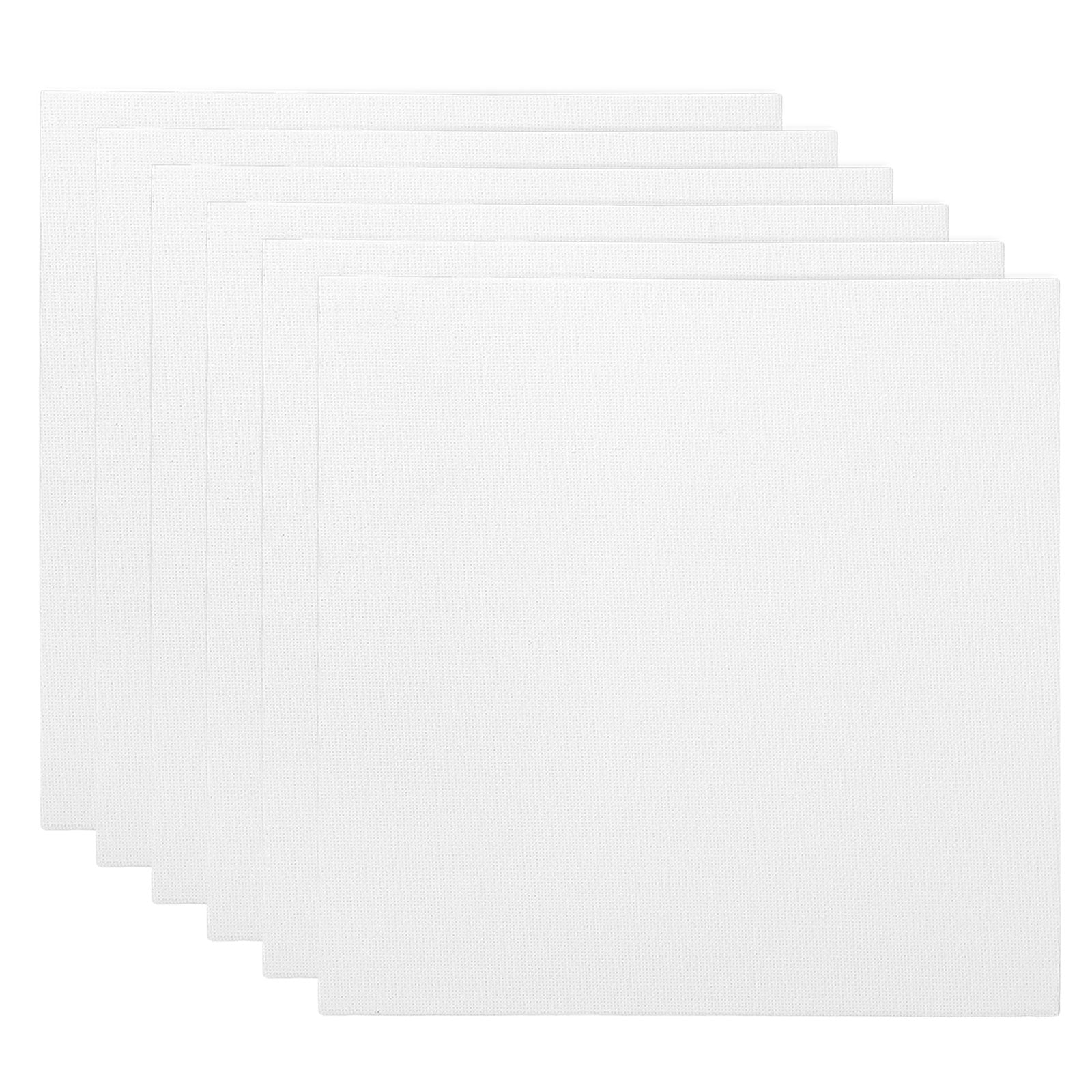 8x8" Canvas Boards for Painting, 6 Pack 100% Cotton Square Triple ...