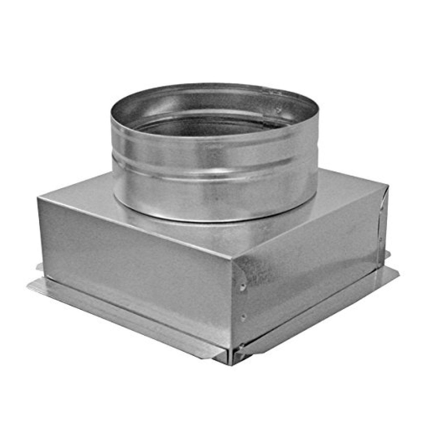 8x8 Ceiling Box 6" Round Collar - HVAC Register Vent Diffuser Connector ...