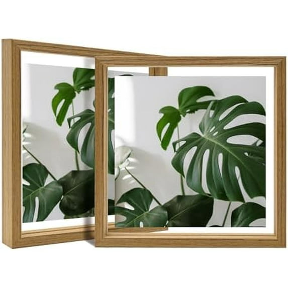 8x8 Floating Frames Set of 2, Double Plexiglass Picture Frame, Made of ...