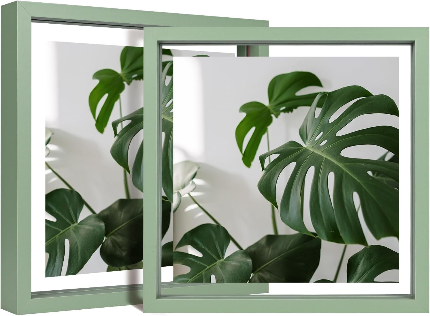 8x8 Floating Frames Set of 2, Double Plexiglass Picture Frame, Made of ...