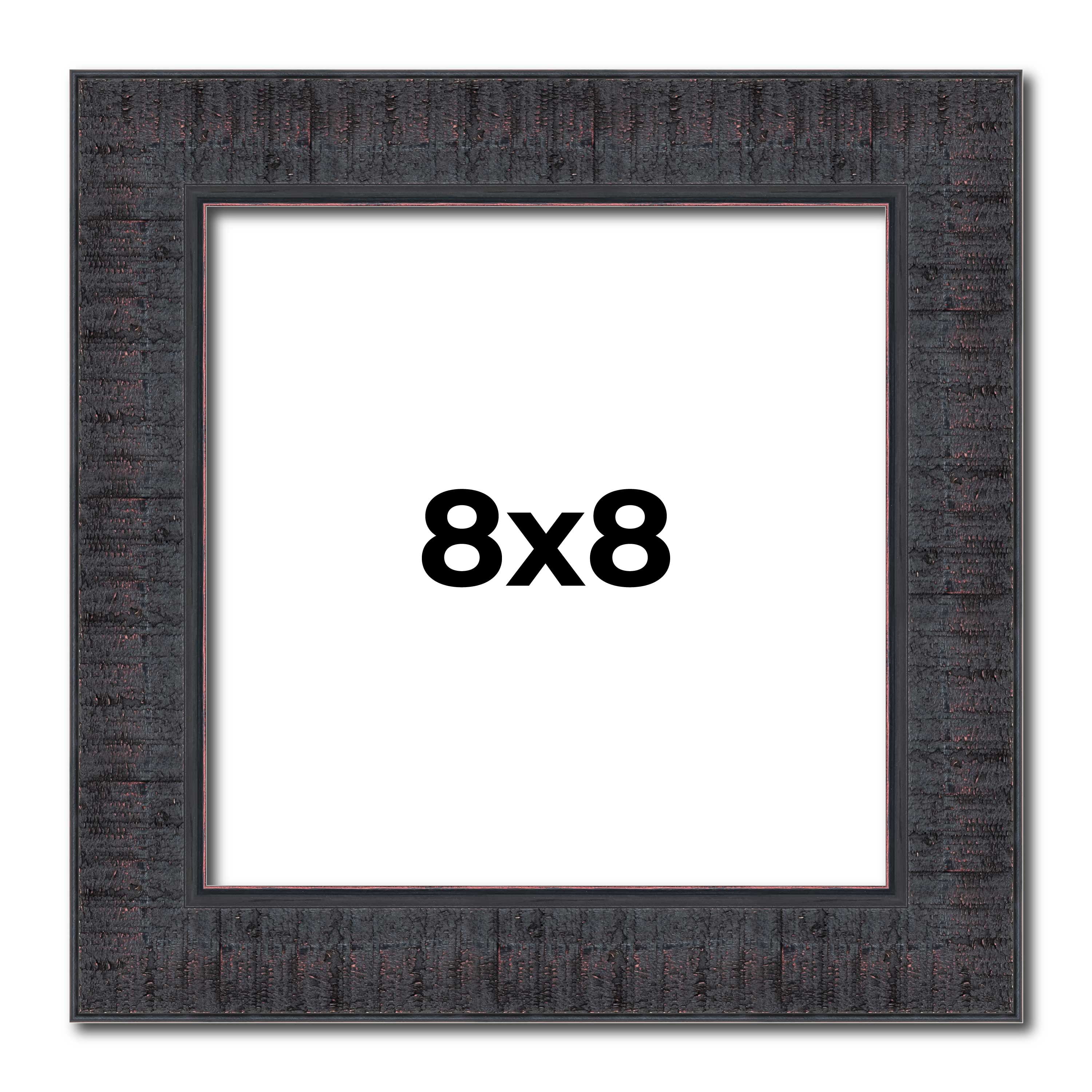 8x8 Frame Brown Rustic Solid Wood Picture Frame 1.5 Inches Wide ...