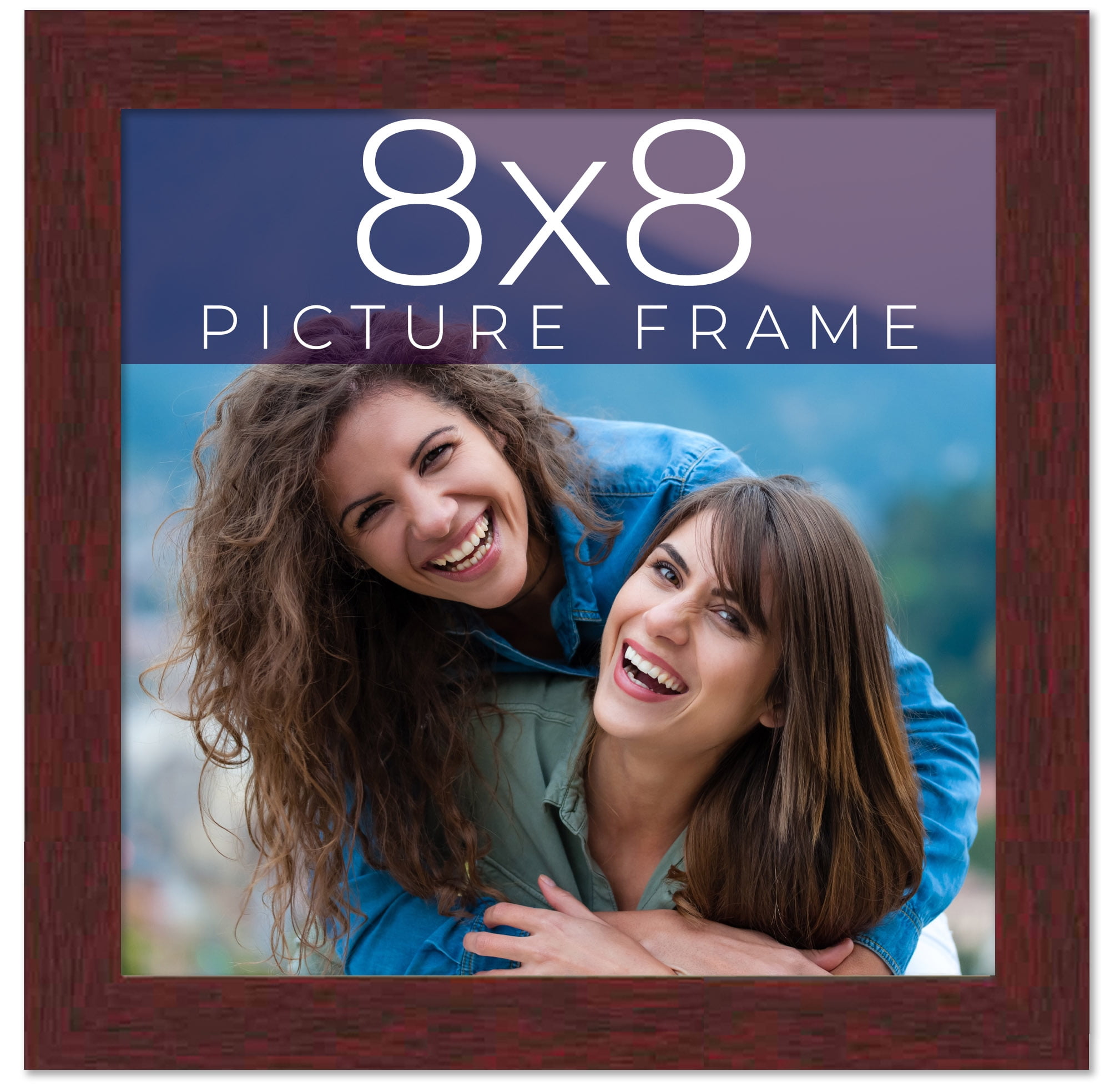 8x8 Frame Brown Solid Wood Picture Frame Width 0.75 Inches | Interior ...